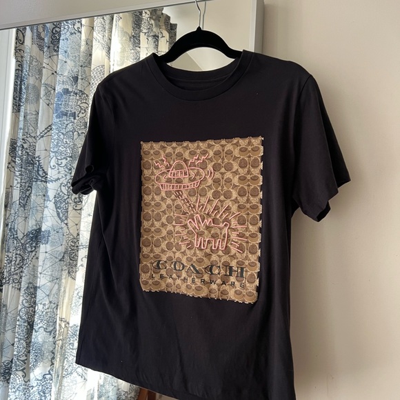 Coach | Tops | Coach X Keith Haring Signature C Embroidered Tshirt ...
